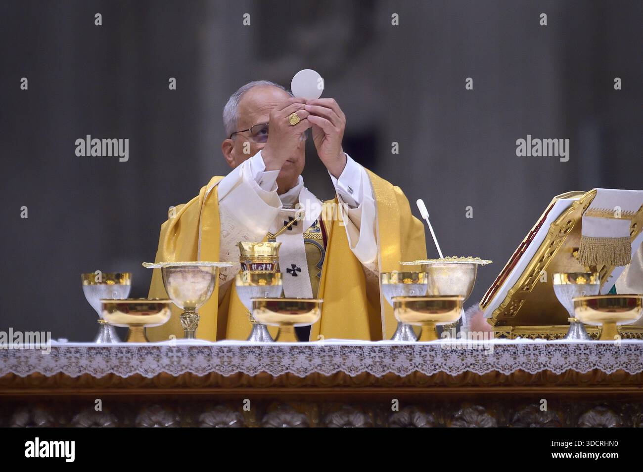 VATICAN CITY, VATICAN - DECEMBER 24: Pope Leo XIV the St. Peter's ...