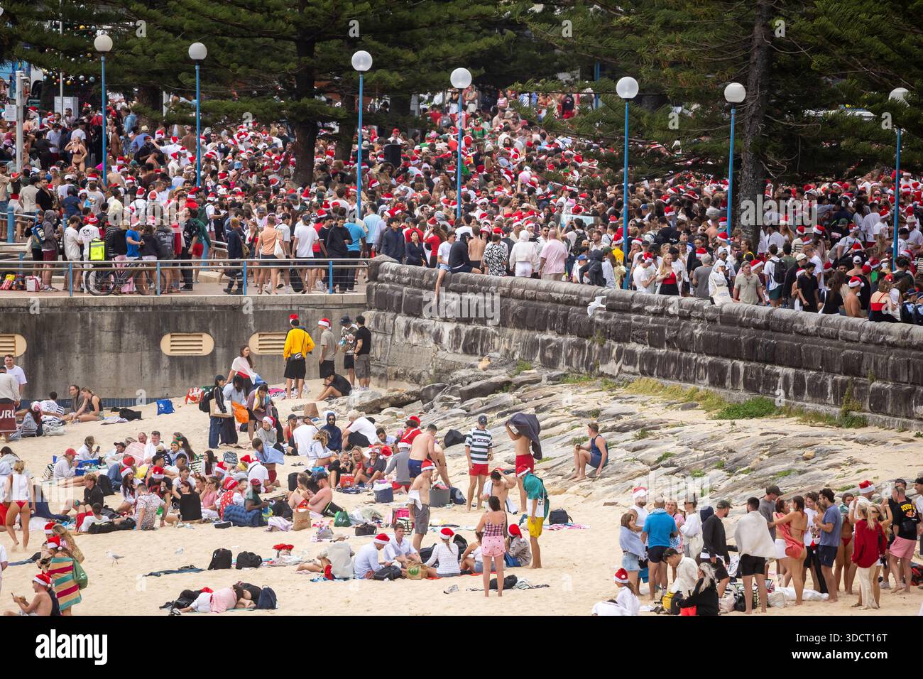 Revellers on Christmas Day at Coogee Beach in Sydney, Thursday ...