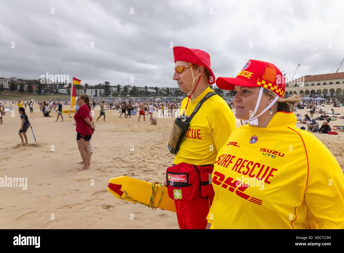 People gather on Christmas Day at Bondi Beach in Sydney, Thursday ...
