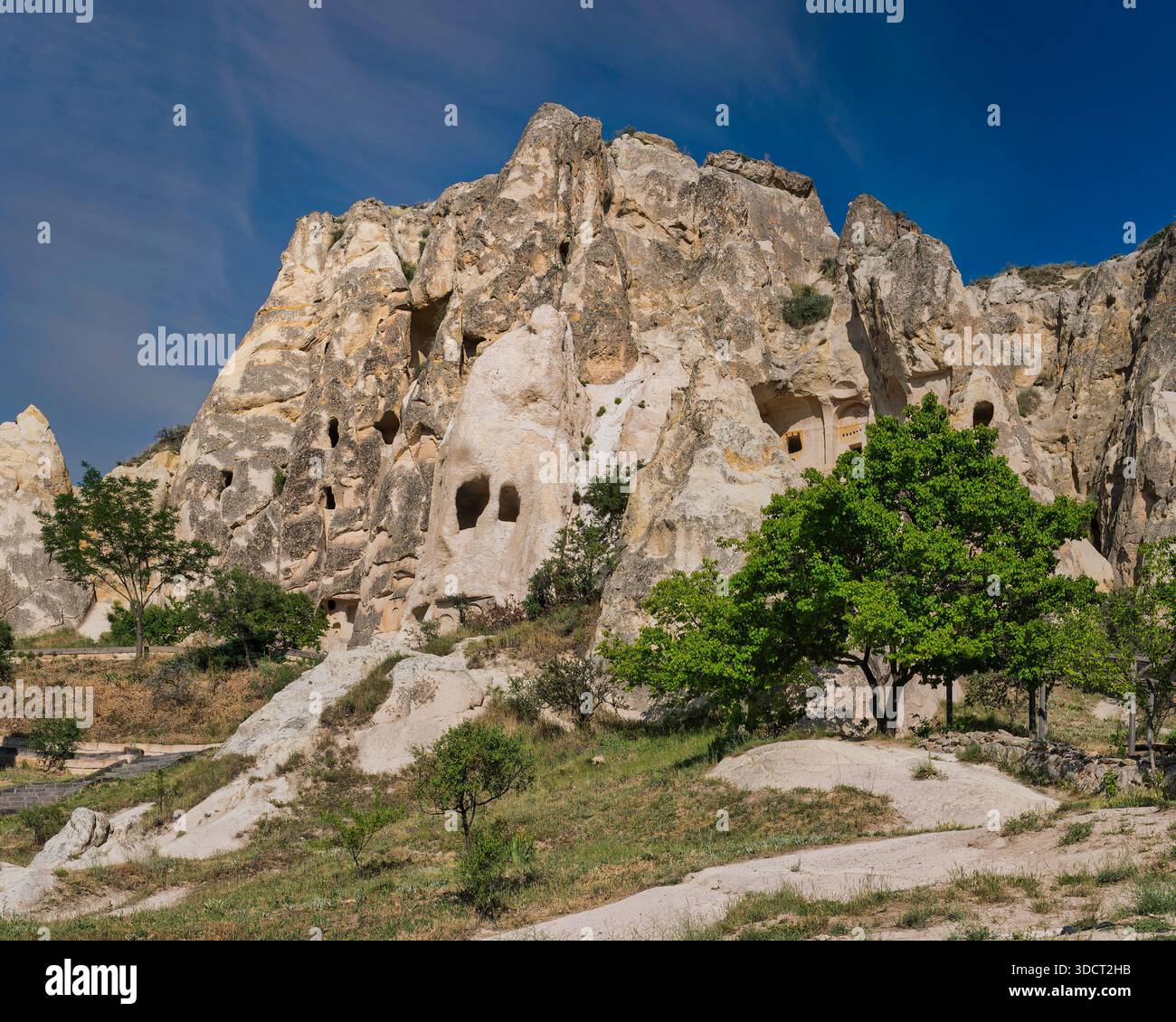 Churches carved into rock formations at Goreme Open-Air Museum ...