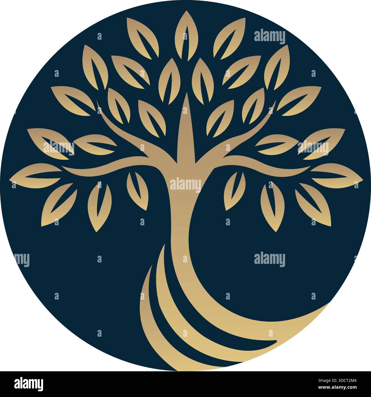 Green tree growth logo hi-res stock photography and images - Alamy