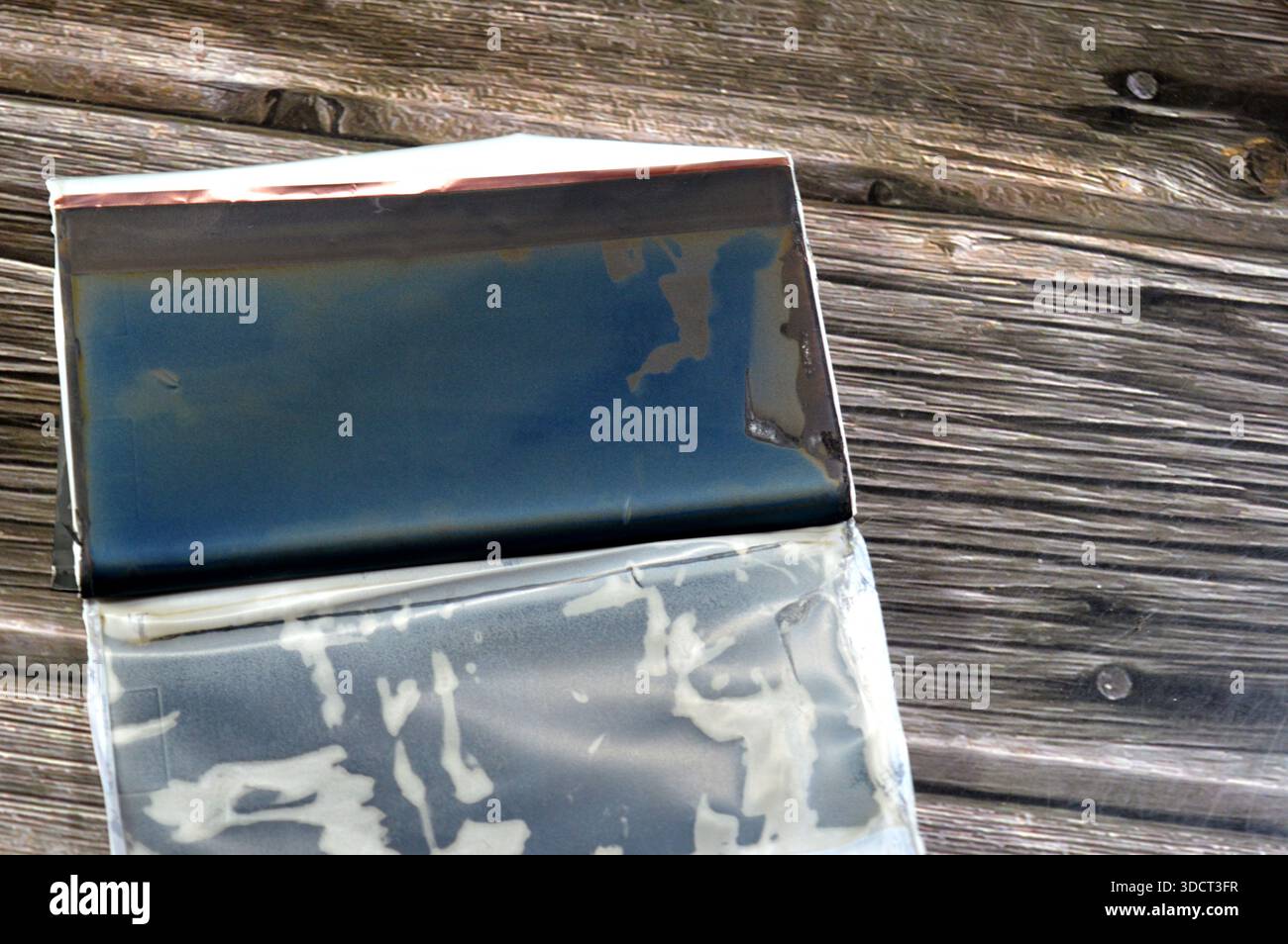 Internal components of a damaged Lithium battery, also called spicy ...