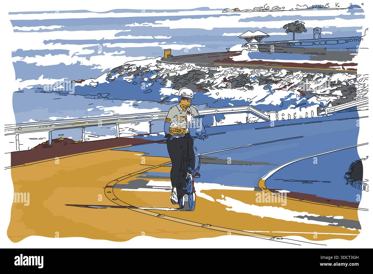 Cycling coast road Cut Out Stock Images & Pictures - Alamy