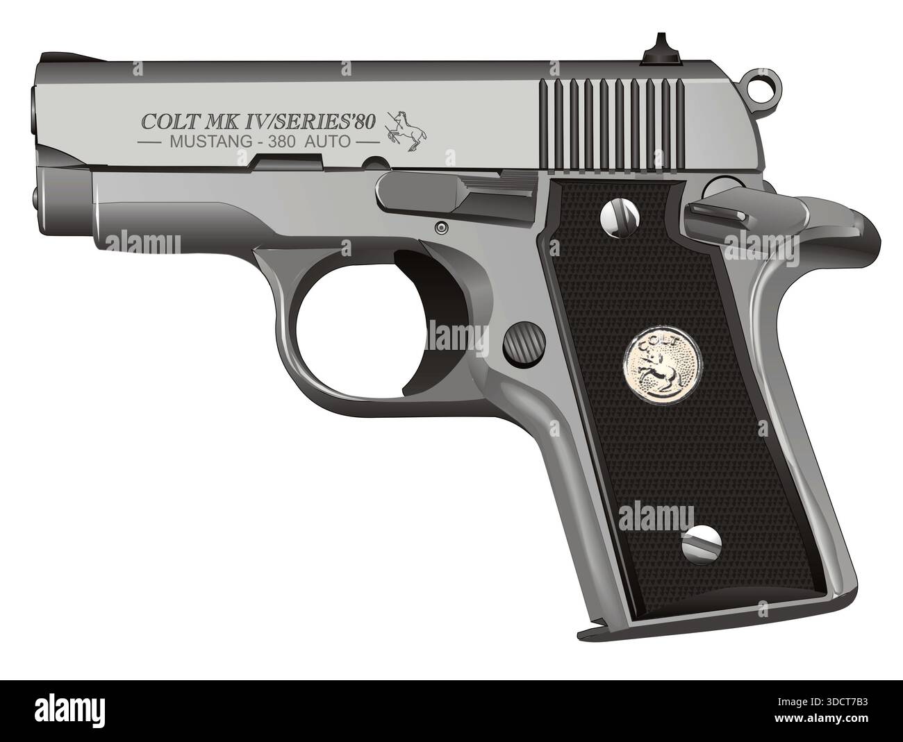 Colt Mustang semi-automatic pistol, compact American handgun inspired ...