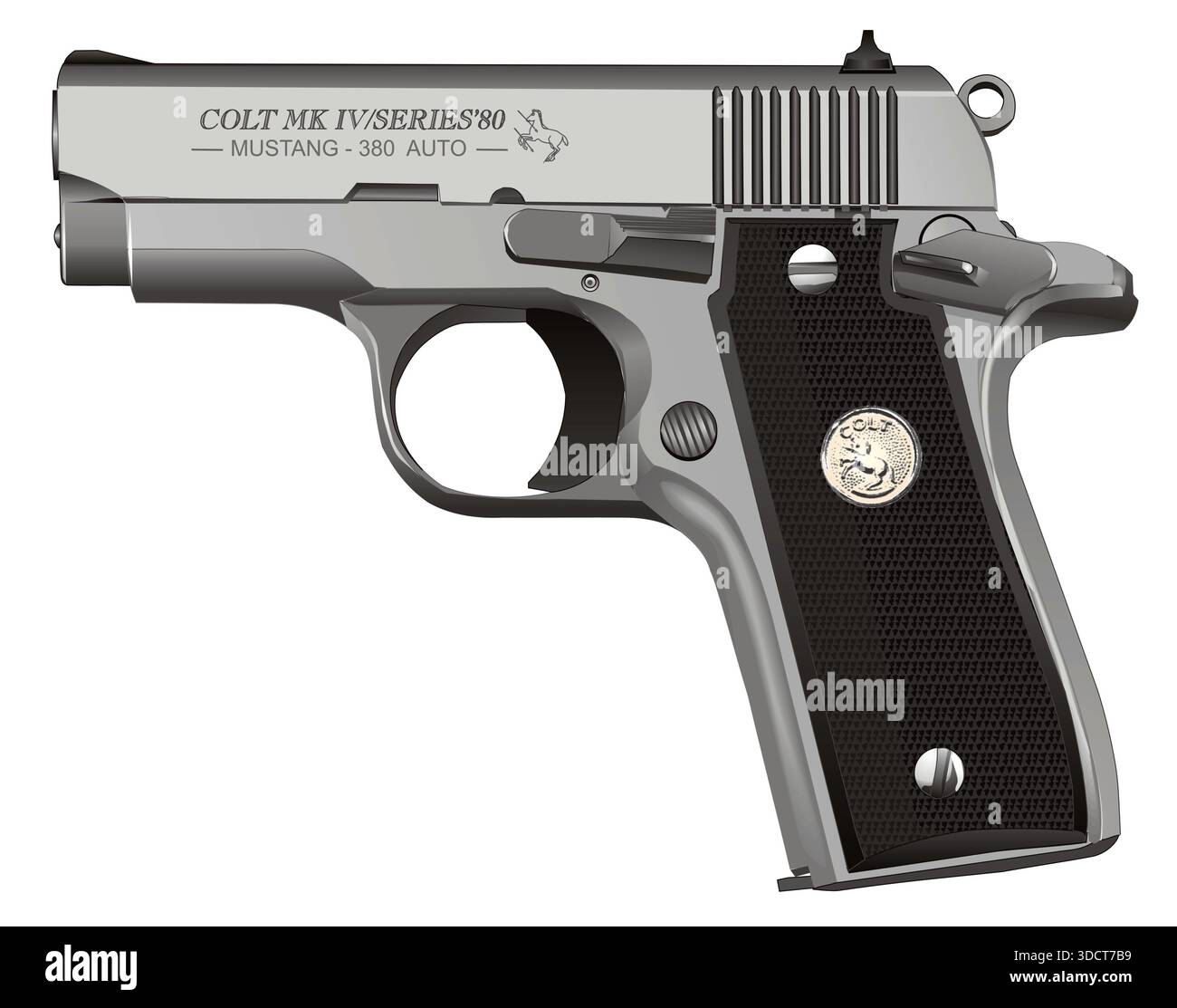Colt Mustang semi-automatic pistol, compact American handgun inspired ...