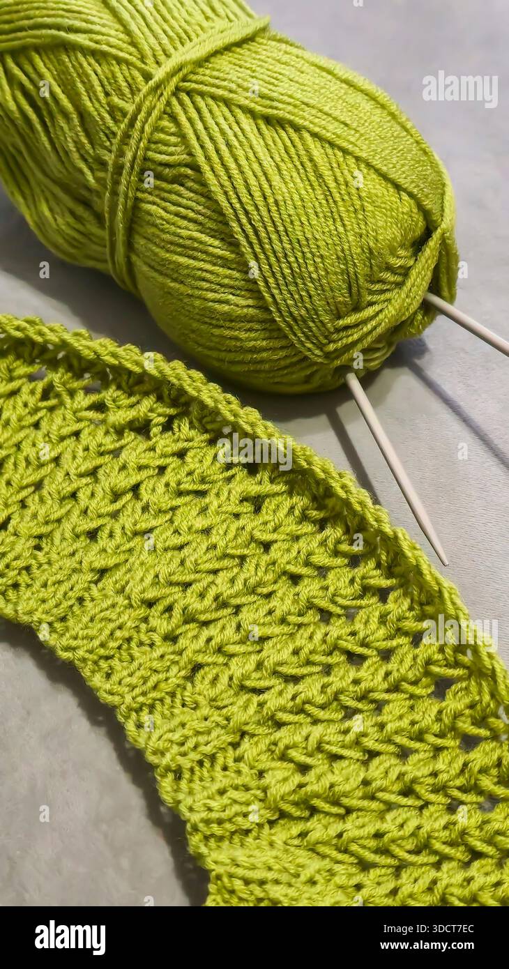 Knitting pattern using thick, green yarn. Details for knitting sweaters ...