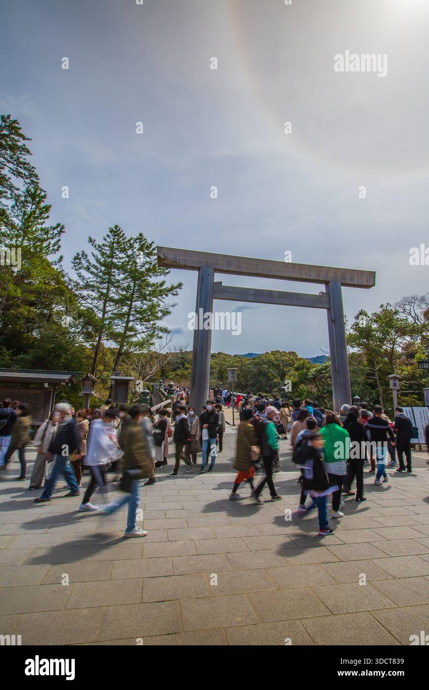 Scenery of the Inner Shrine of Ise Jingu in Mie Prefecture Stock Photo ...