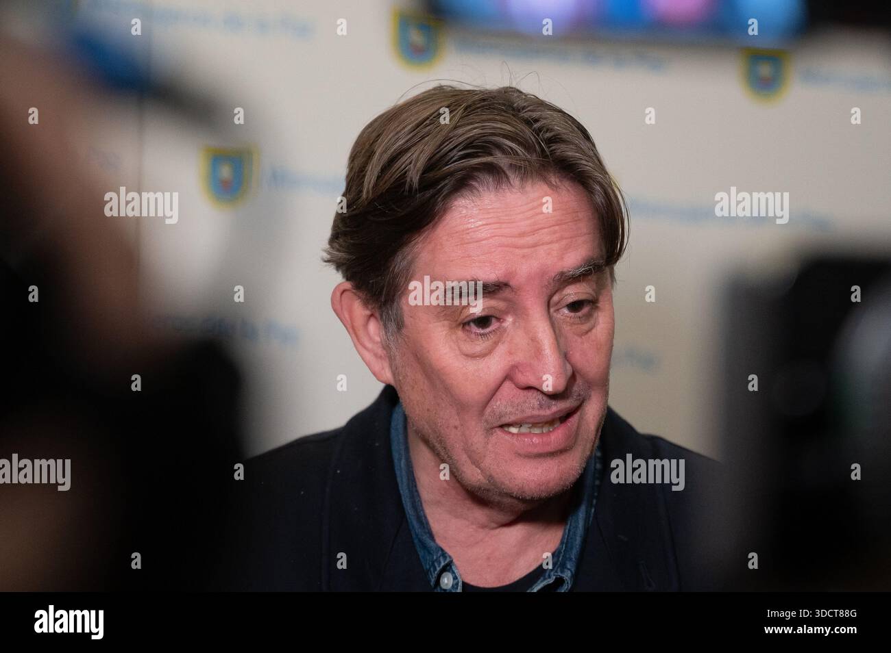 Luis García Montero seen during the Christmas Eve dinner for homeless ...
