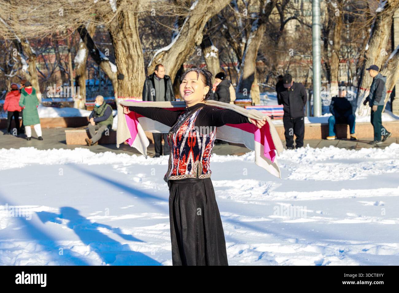 Residents enjoy winter time in Urumqi City, northwest China's Xinjiang ...