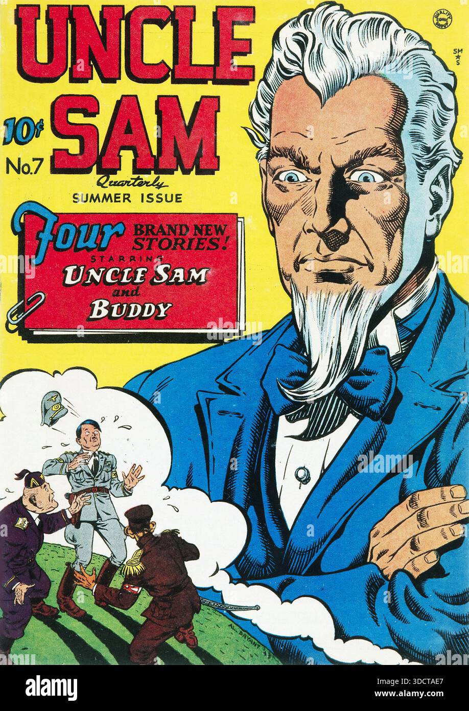 Uncle Sam, comic book cover, The Worlds Greates Hero – featuring Adolf ...