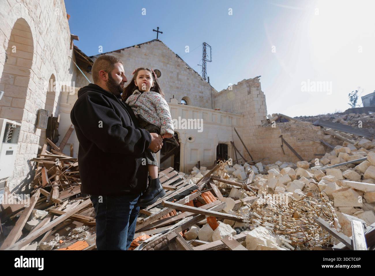 December 25, 2025, Yaroun, Bint Jbeil District, Lebanon: A resident of ...