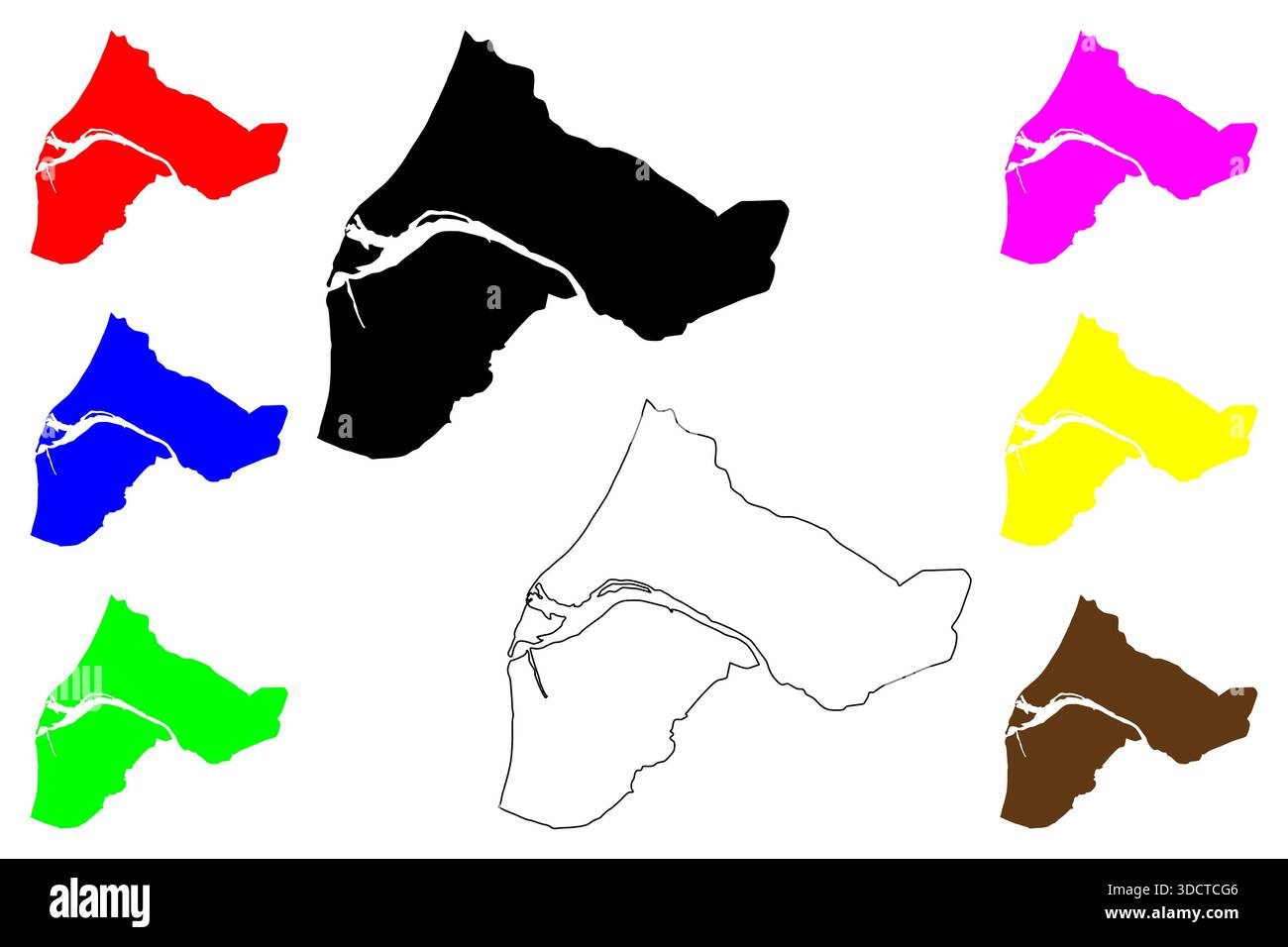 Laoag city (Ilocos Region, Republic of the Philippines, ROP) map vector ...