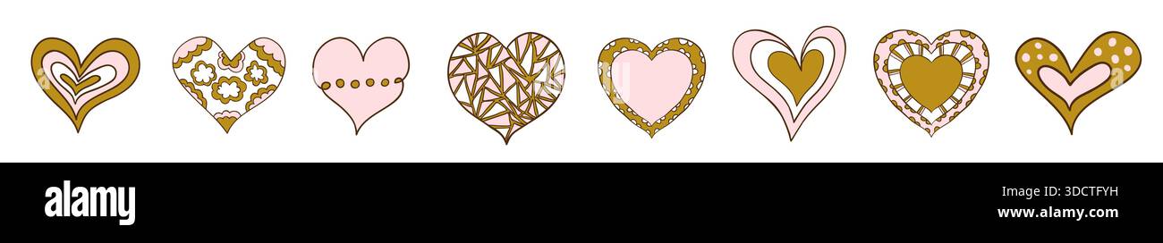 Pink and gold stripes Cut Out Stock Images & Pictures - Alamy