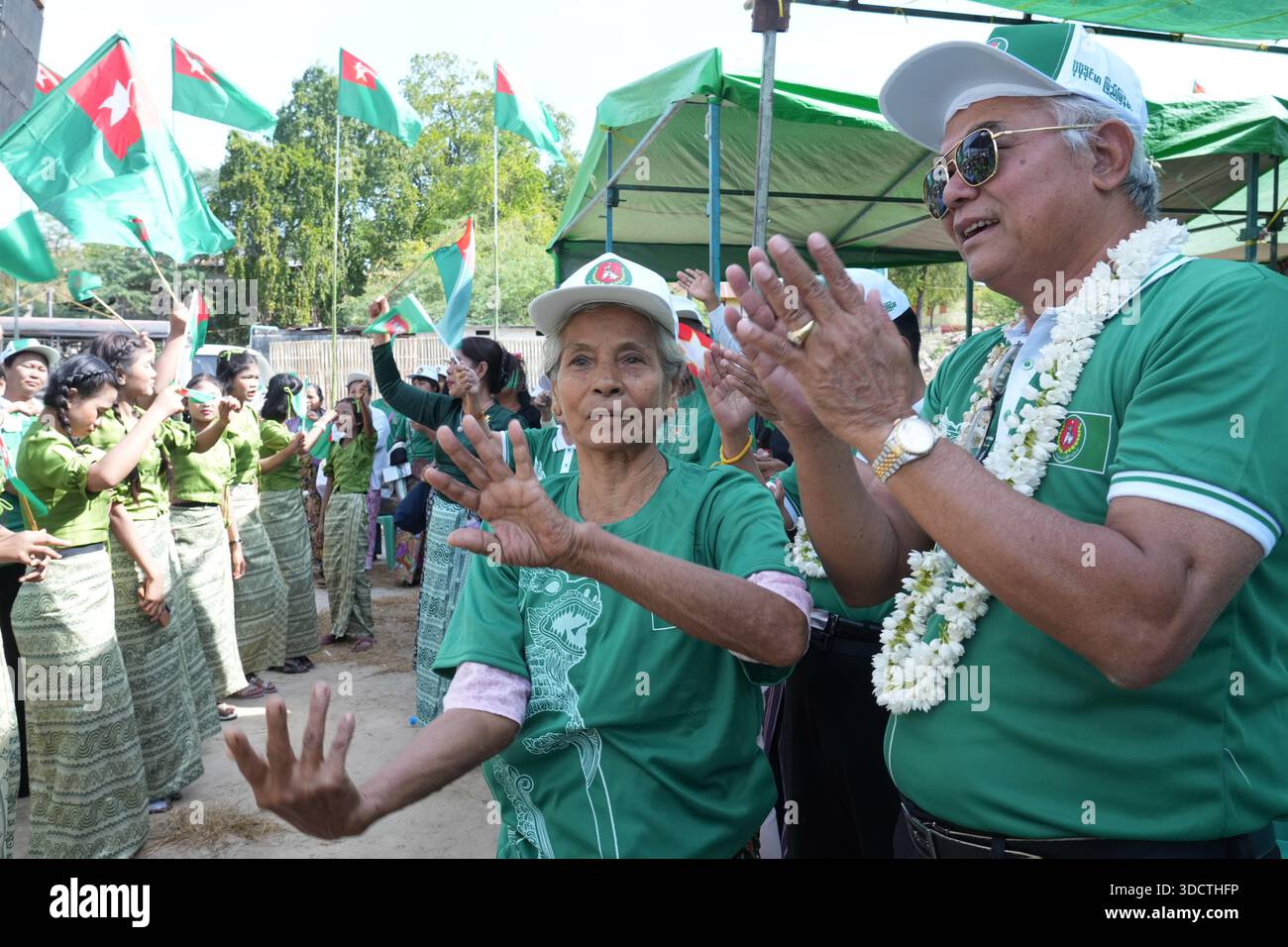 Supporters of the military-backed Union Solidarity and Development ...