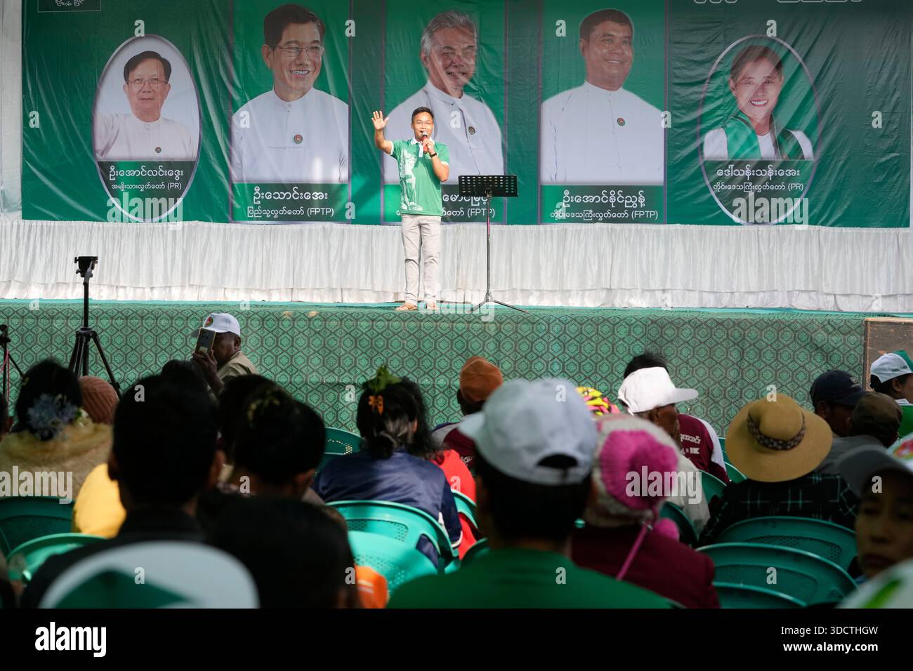 Supporters of the military-backed Union Solidarity and Development ...