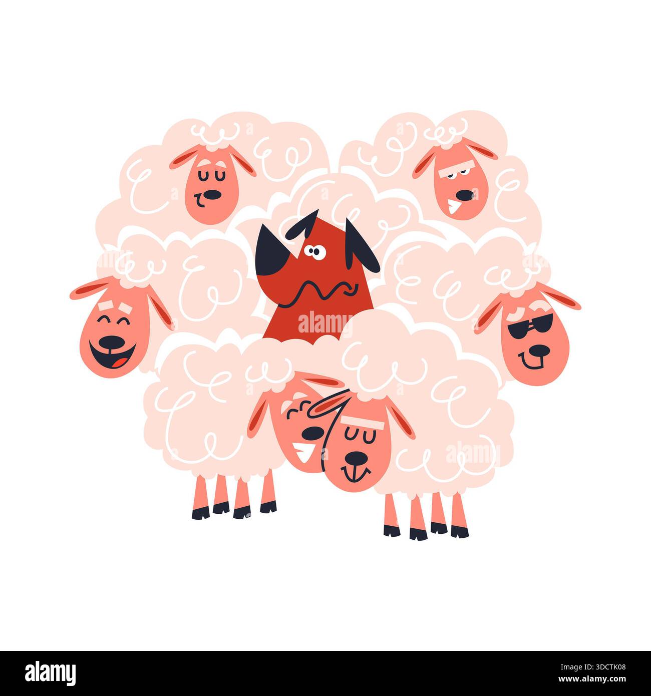 Cow goat illustration Cut Out Stock Images & Pictures - Alamy