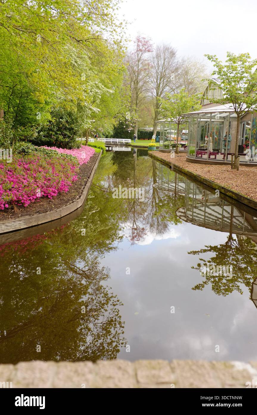 Calm walkway with city natural surroundings, Quiet street scene ...