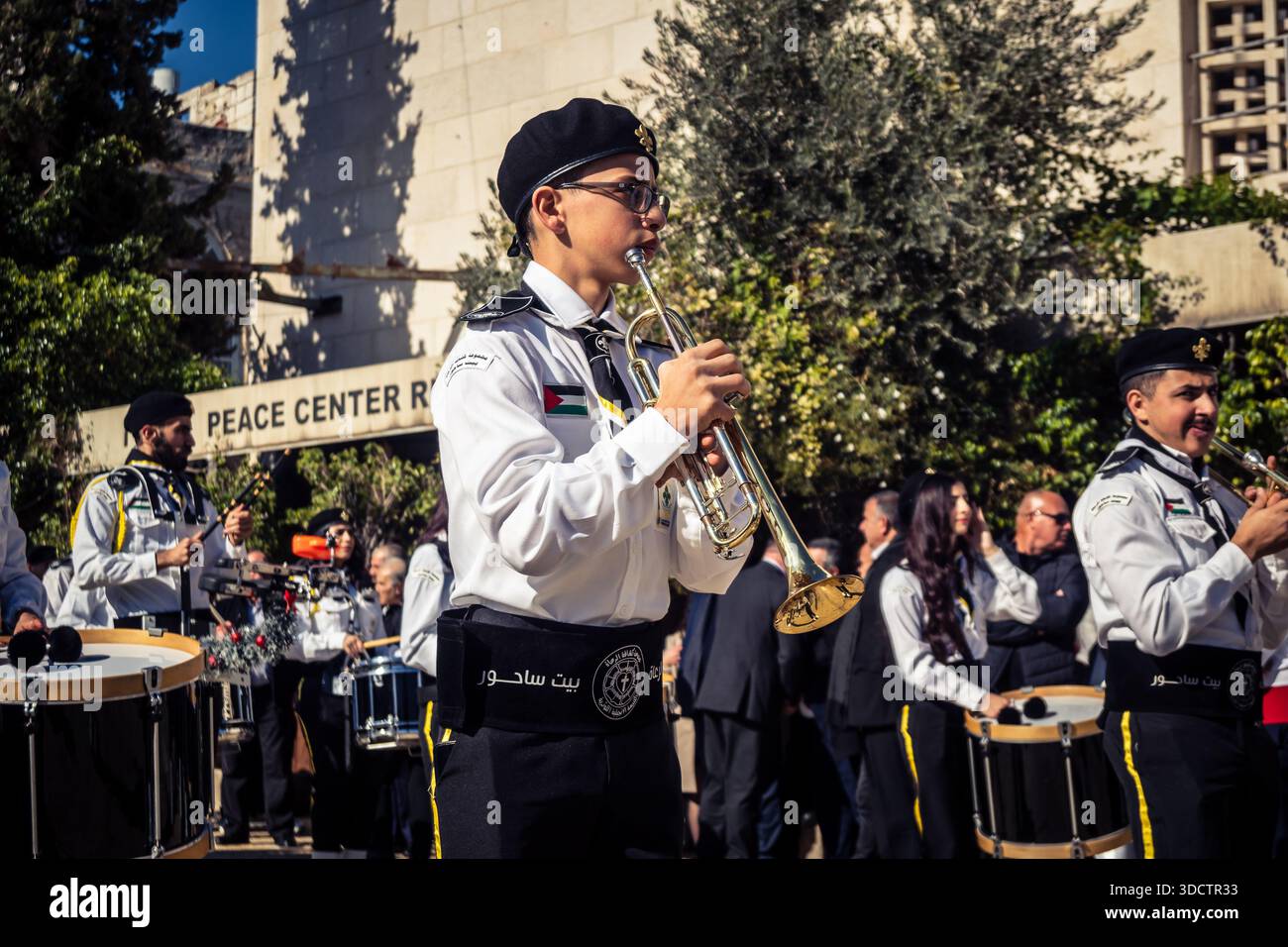 Bethlehem, West Bank, December 24, 2025 Close-up details of a ...