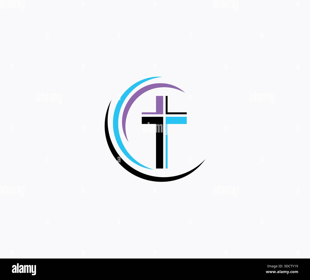 Minimal Cross and Church Symbol Logo, Contemporary Faith Logo Design ...