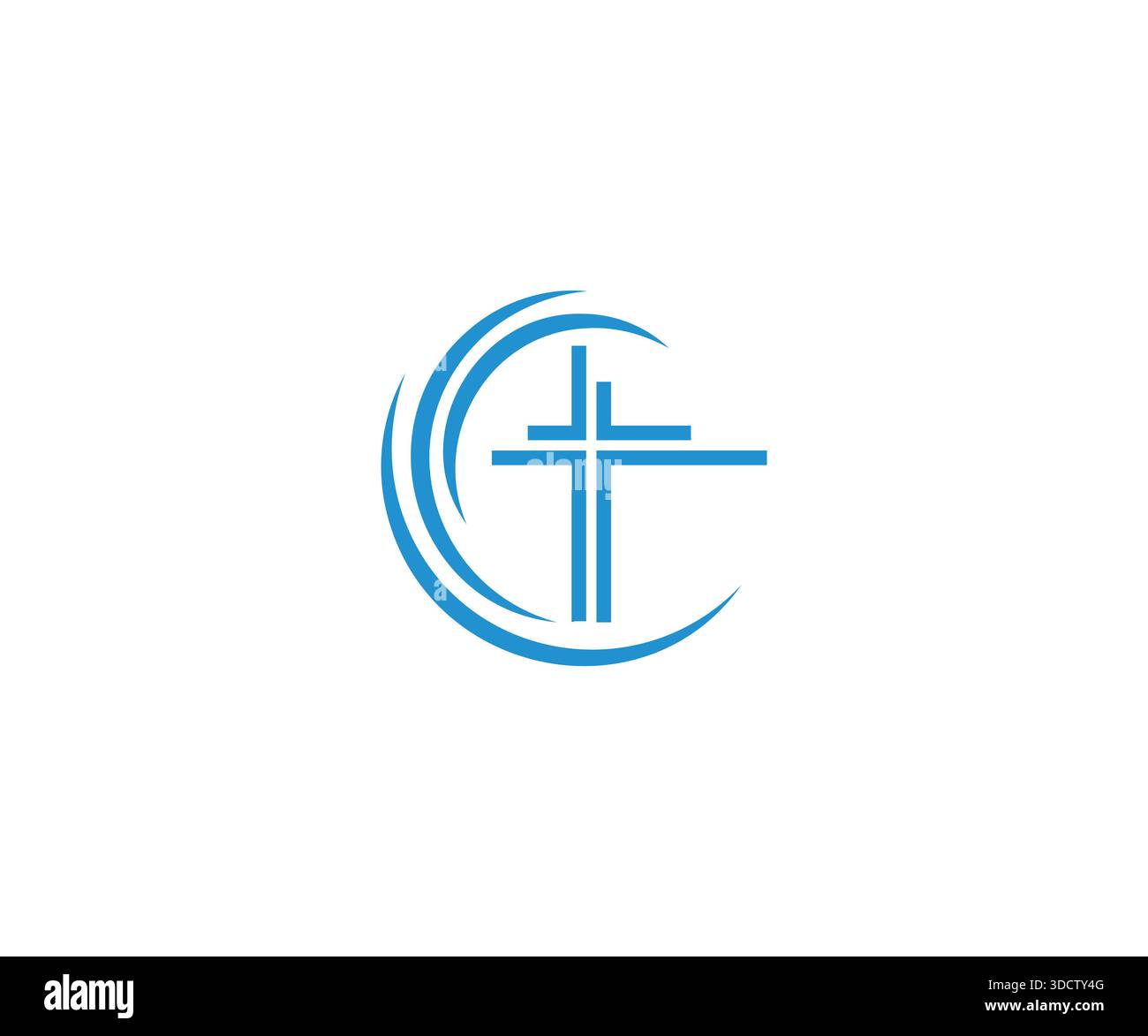 Minimal Cross and Church Symbol Logo, Contemporary Faith Logo Design ...
