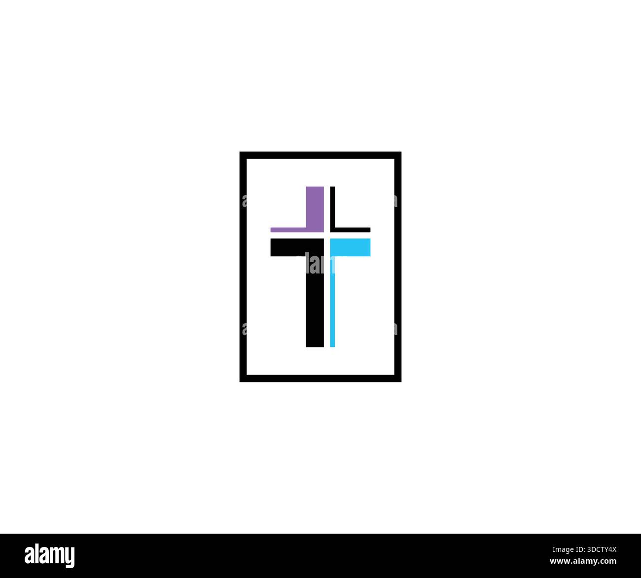 Minimal Cross and Church Symbol Logo, Contemporary Faith Logo Design ...