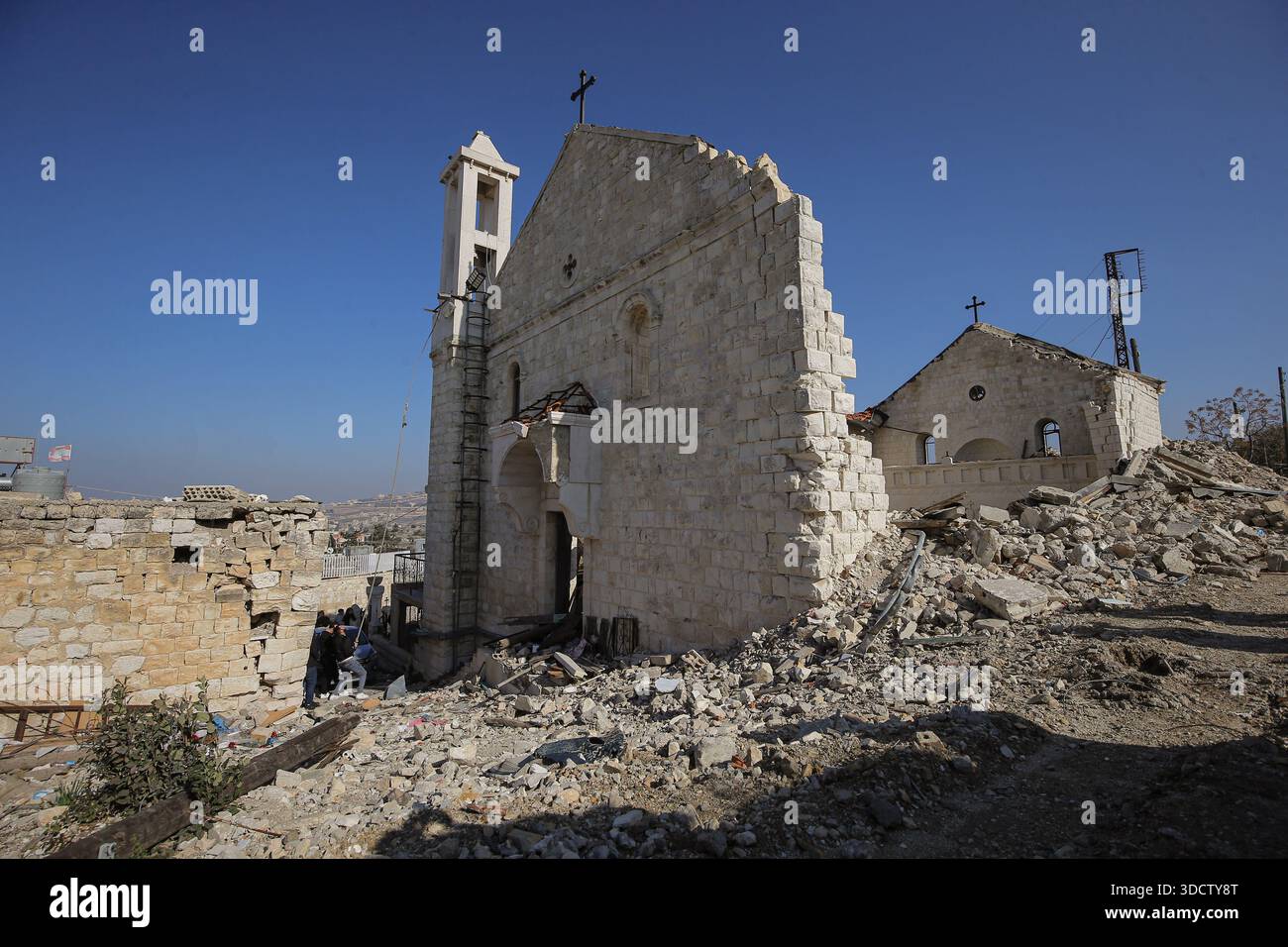 December 25, 2025, Yaroun, Yaroun, Lebanon: A faithful rings the bell ...