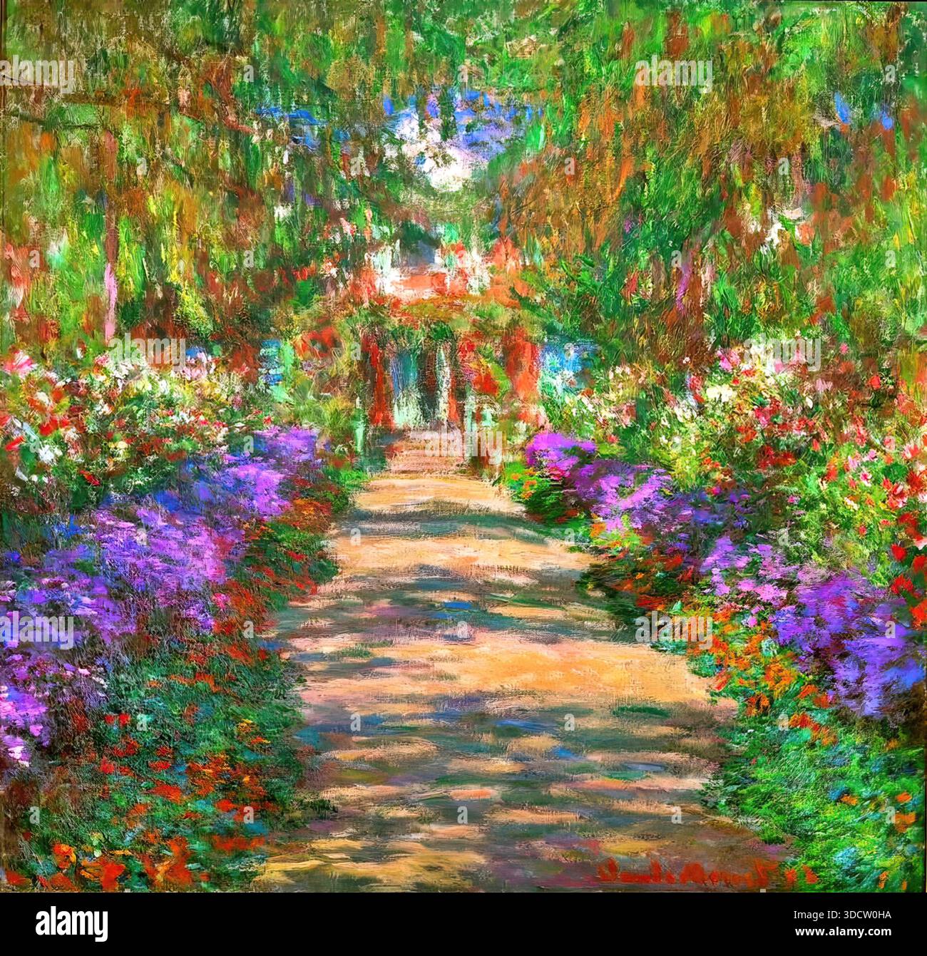 Claude monet’s garden Stock Vector Images - Alamy