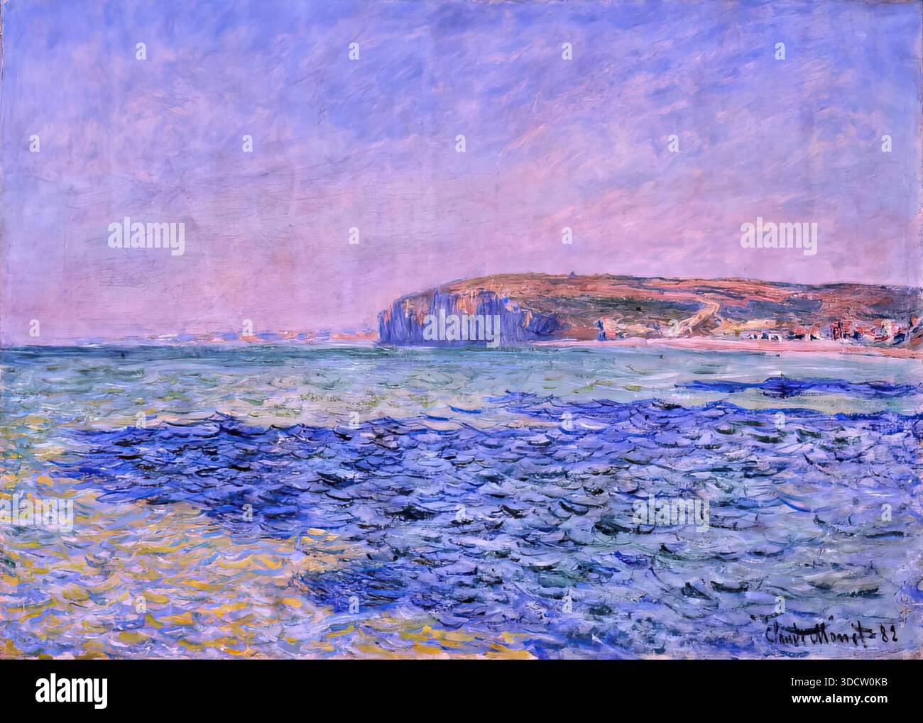 Claude Monet shadows on the sea, the cliffs at Pourville 1882 oil on ...