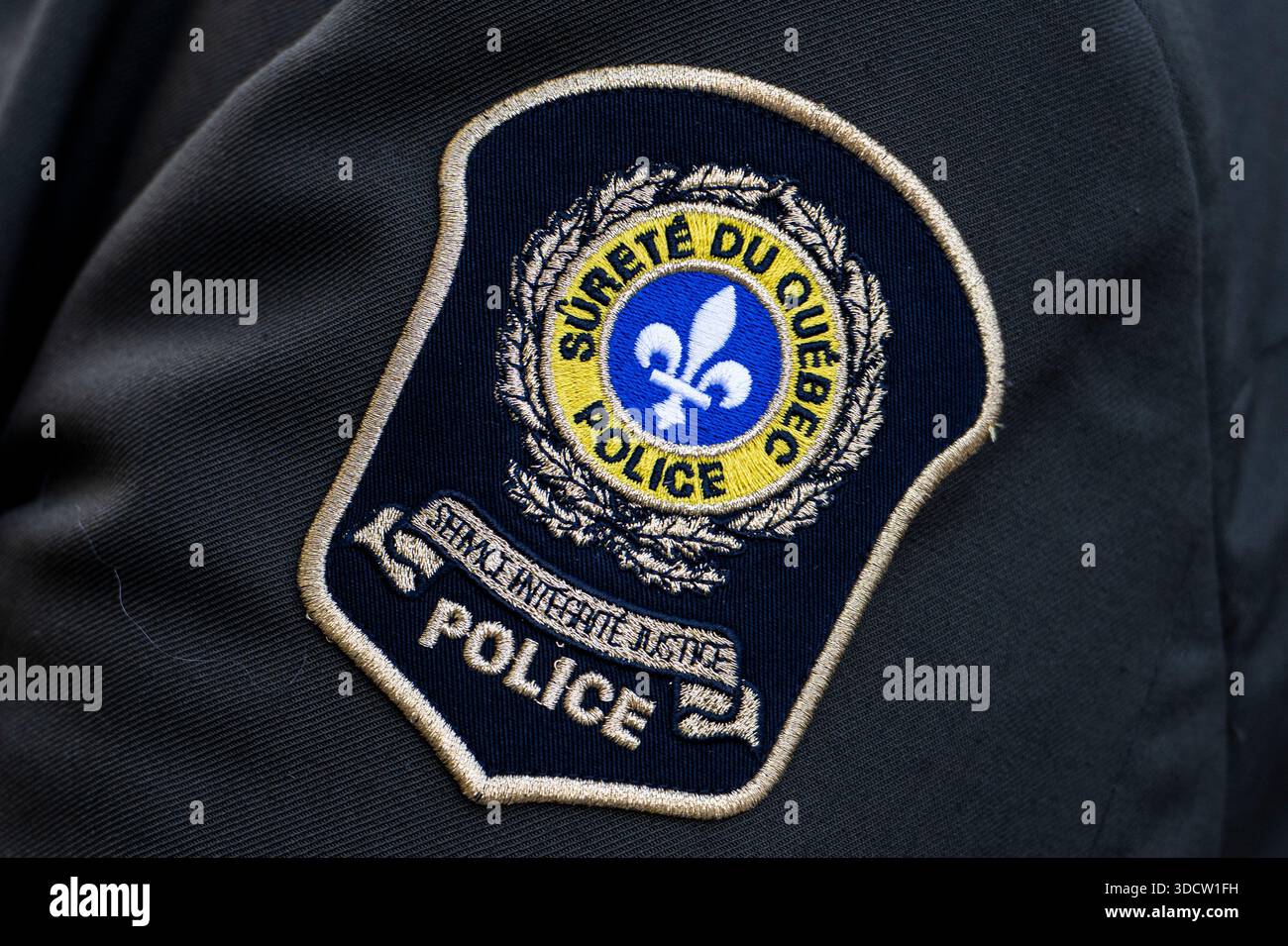 A Surete du Quebec logo is seen in Ottawa, on Sunday, Sept. 28, 2025 ...