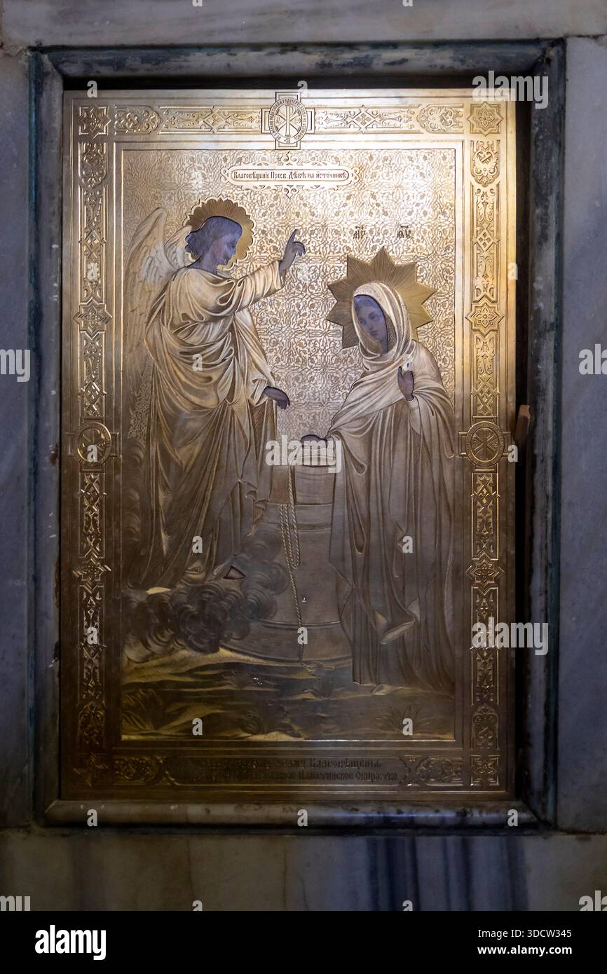 Nazareth, Israel, December 24, 2025, the greek orthodox church of the ...