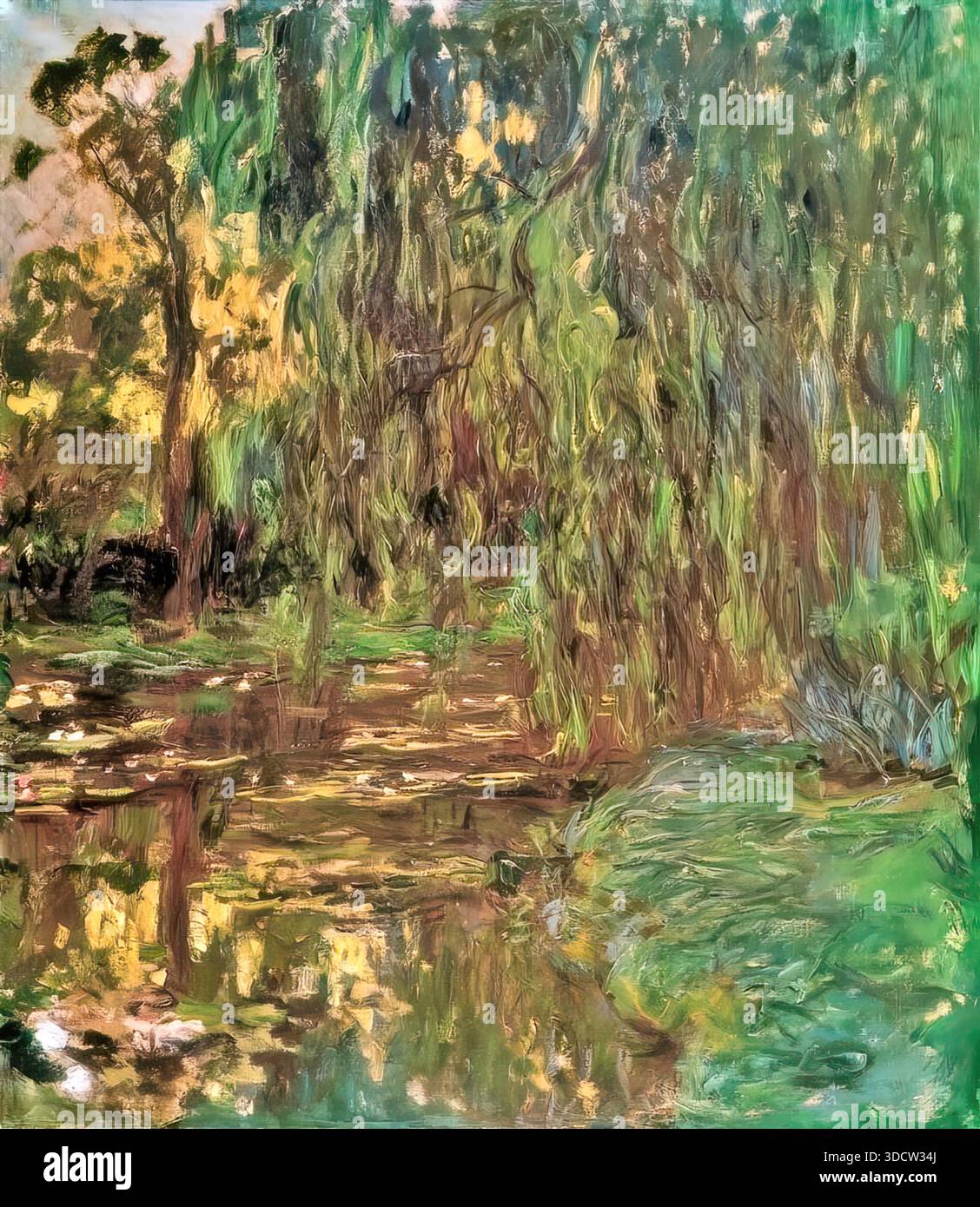 Claude Monet View of the Water Lily Pond with Willow 1918 Impressionist ...