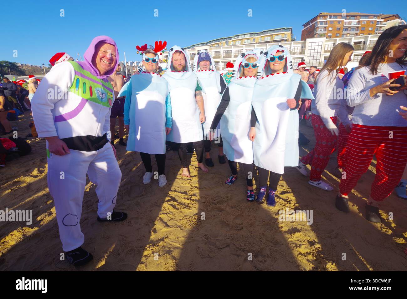 Over a Thousand Bathers in Fancy Dress Took Part in the White ...