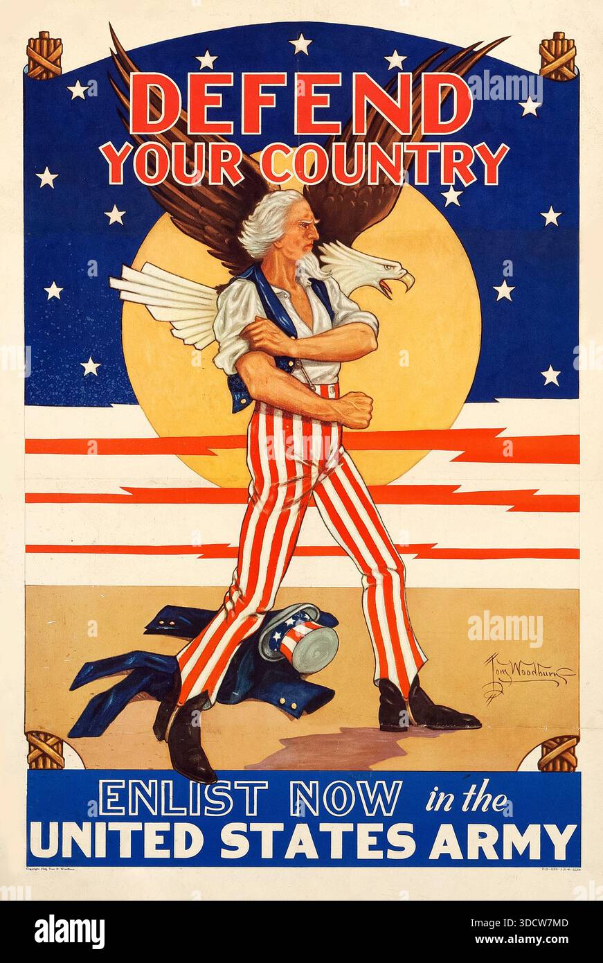 Enlist now US Army - World War II Recruitment Poster (U.S. Government ...