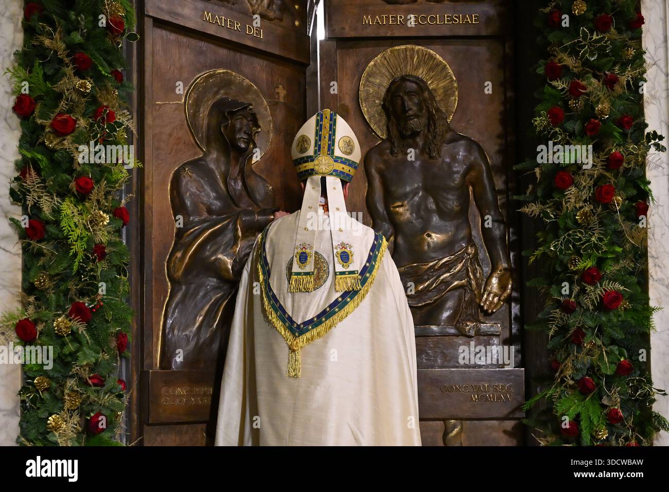 Lithuanian Cardinal Rolandas Makrickas closes the Holy door of the St ...