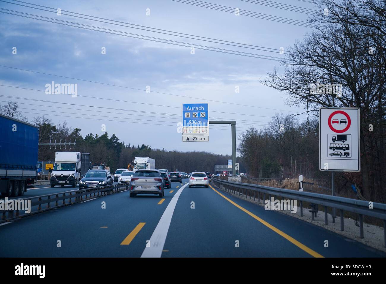 Aurach, Bayern, Deutschland, Europa, Autobahn, Rastanlage ...