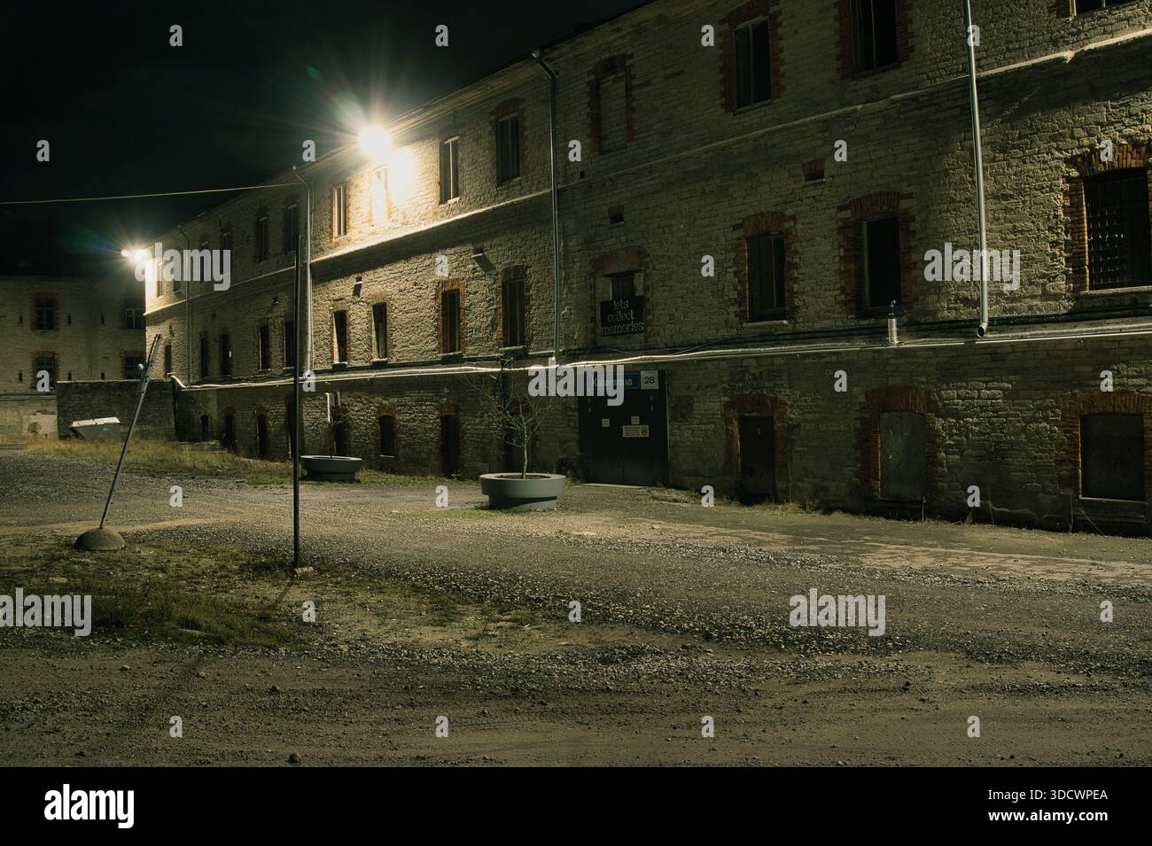 Atmospheric Night View of the Historic Patarei Sea Fortress in Tallinn ...