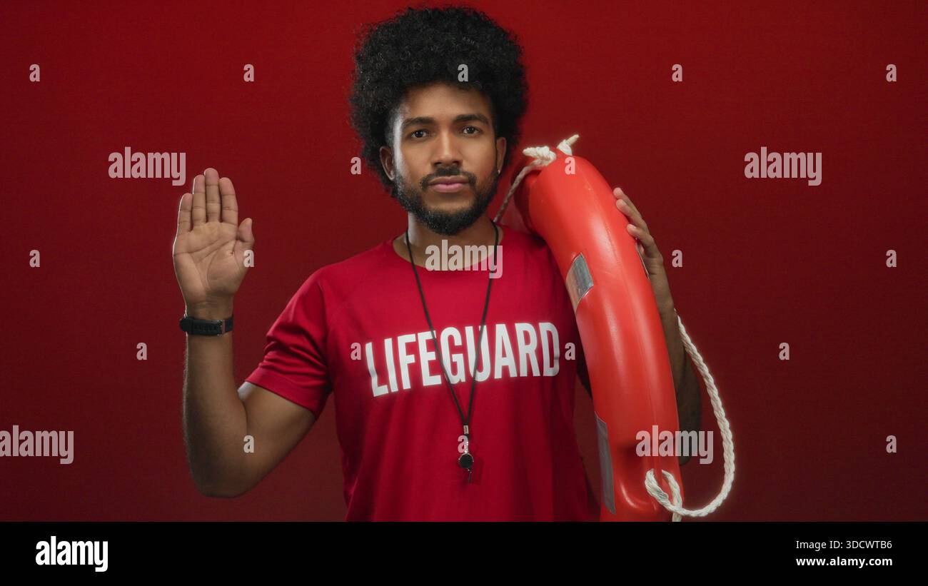 Lifeguard man posing confidently in hi-res stock photography and images ...