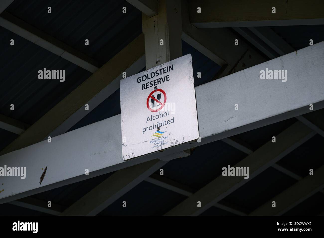 An alcohol prohibited sign is seen at Coogee Beach in Sydney, Friday ...