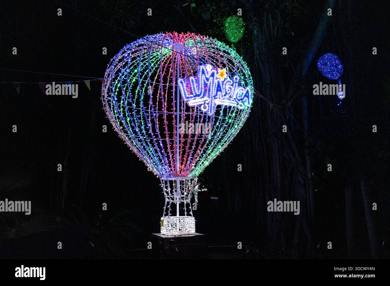 People attend LUMAGICA Holidays light show at Yarkon Park in Tel Aviv ...