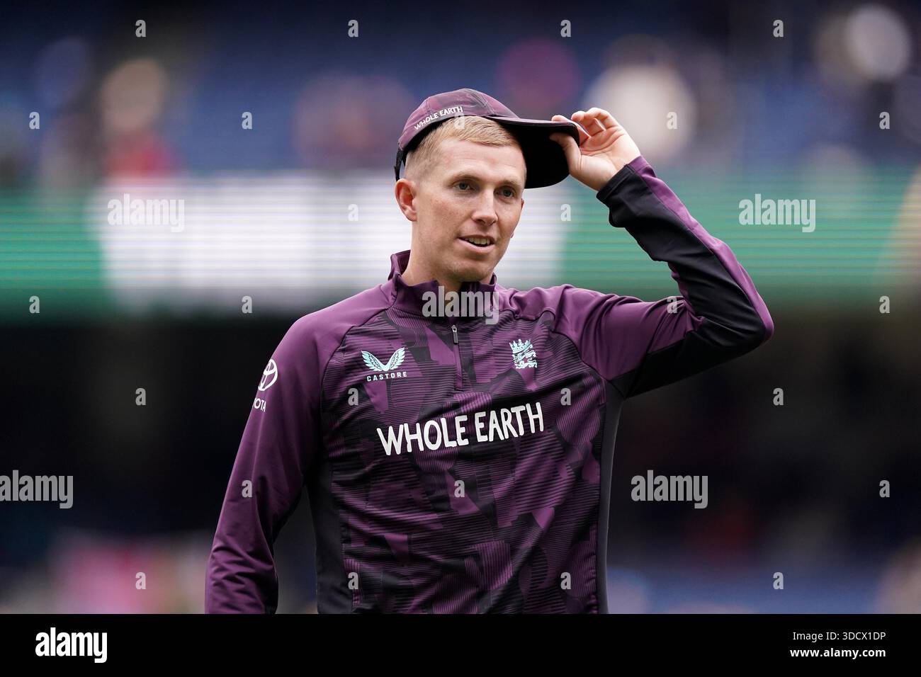 England's Zak Crawley adjusts his hat on day one of the fourth NRMA ...