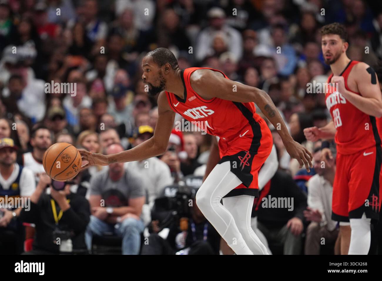 Houston Rockets forward Kevin Durant (7) in the second half of an NBA ...