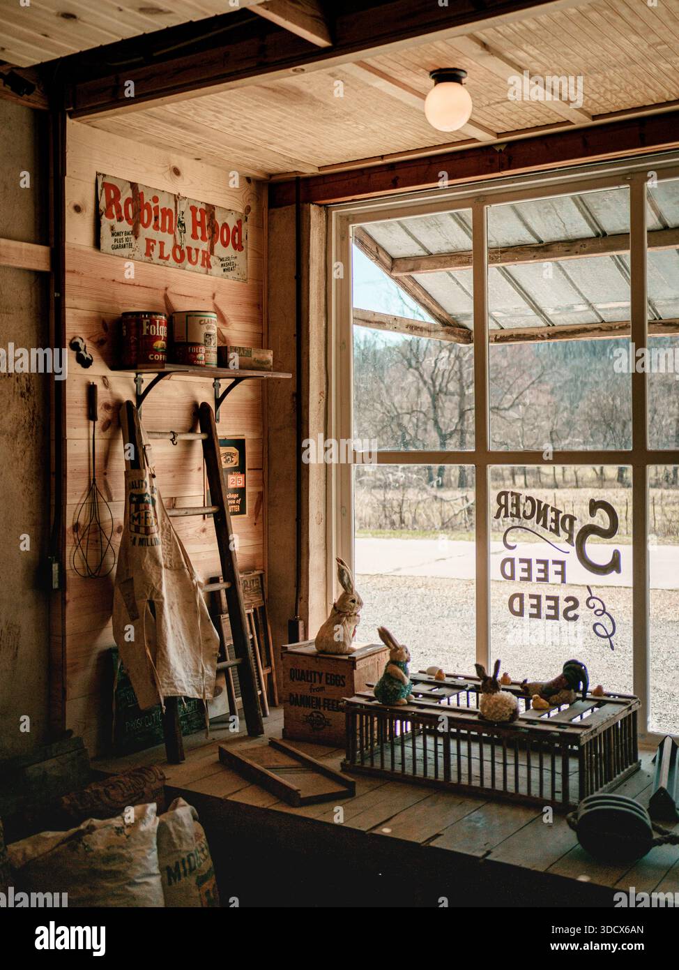 Inside Spencer Station on Route 66 in Miller, Missouri Stock Photo - Alamy