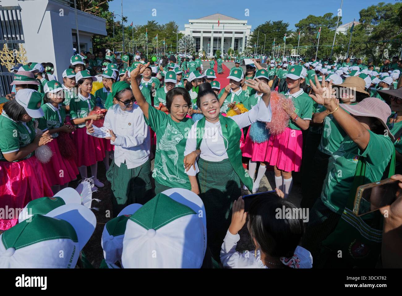 FILE - Supporters of Myanmar's military backed Union Solidarity and ...