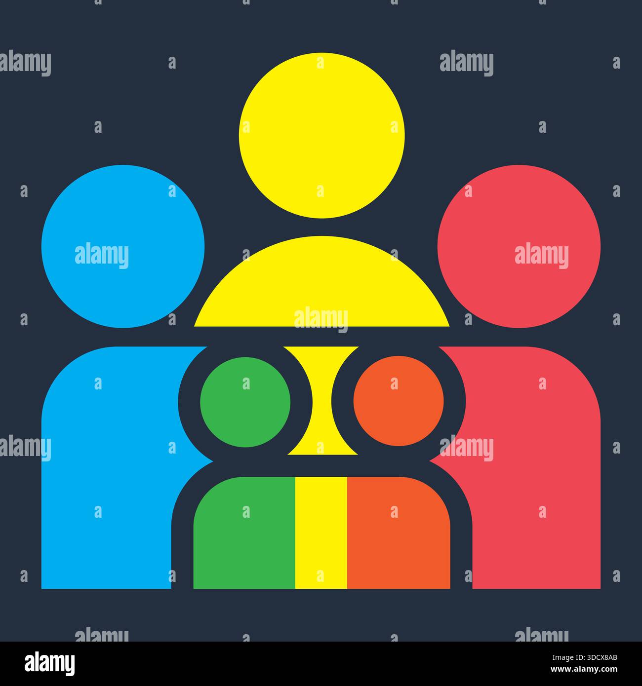 Human Group Circle Logo Vector Community Team Template Design Stock ...