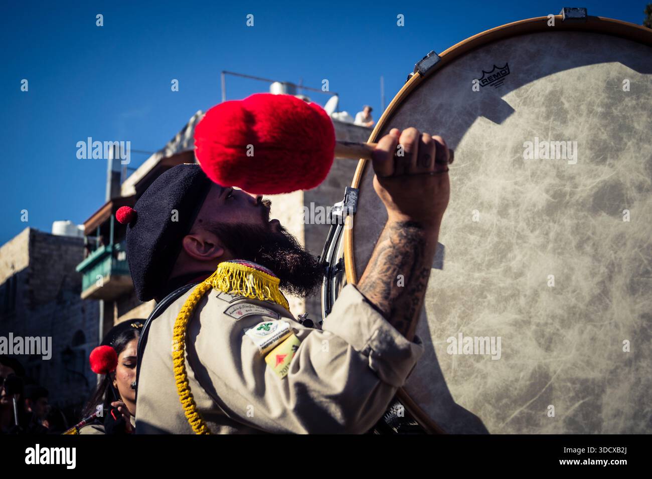 Bethlehem, West Bank, December 24, 2025 Close-up details of a ...