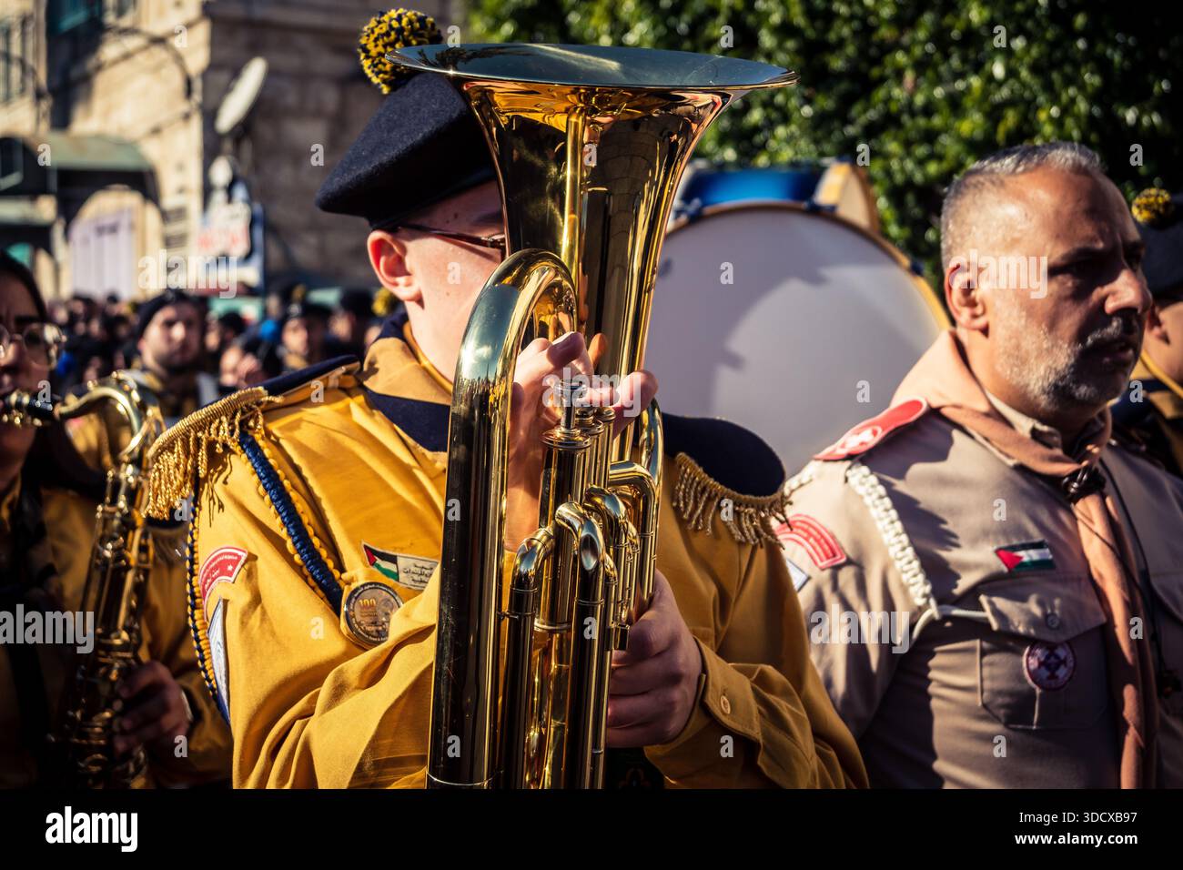 Bethlehem, West Bank, December 24, 2025 Close-up details of a ...