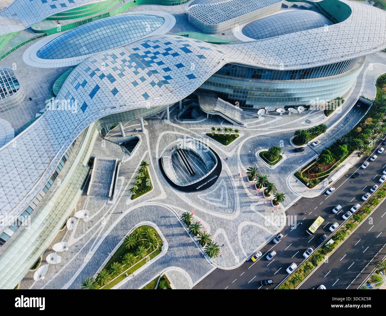 Aerial photo shows the CDF Haikou International Duty-Free City in ...