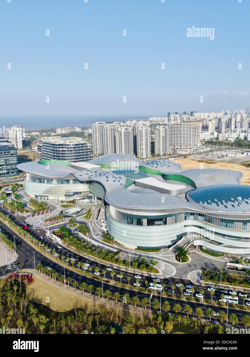 Aerial photo shows the CDF Haikou International Duty-Free City in ...