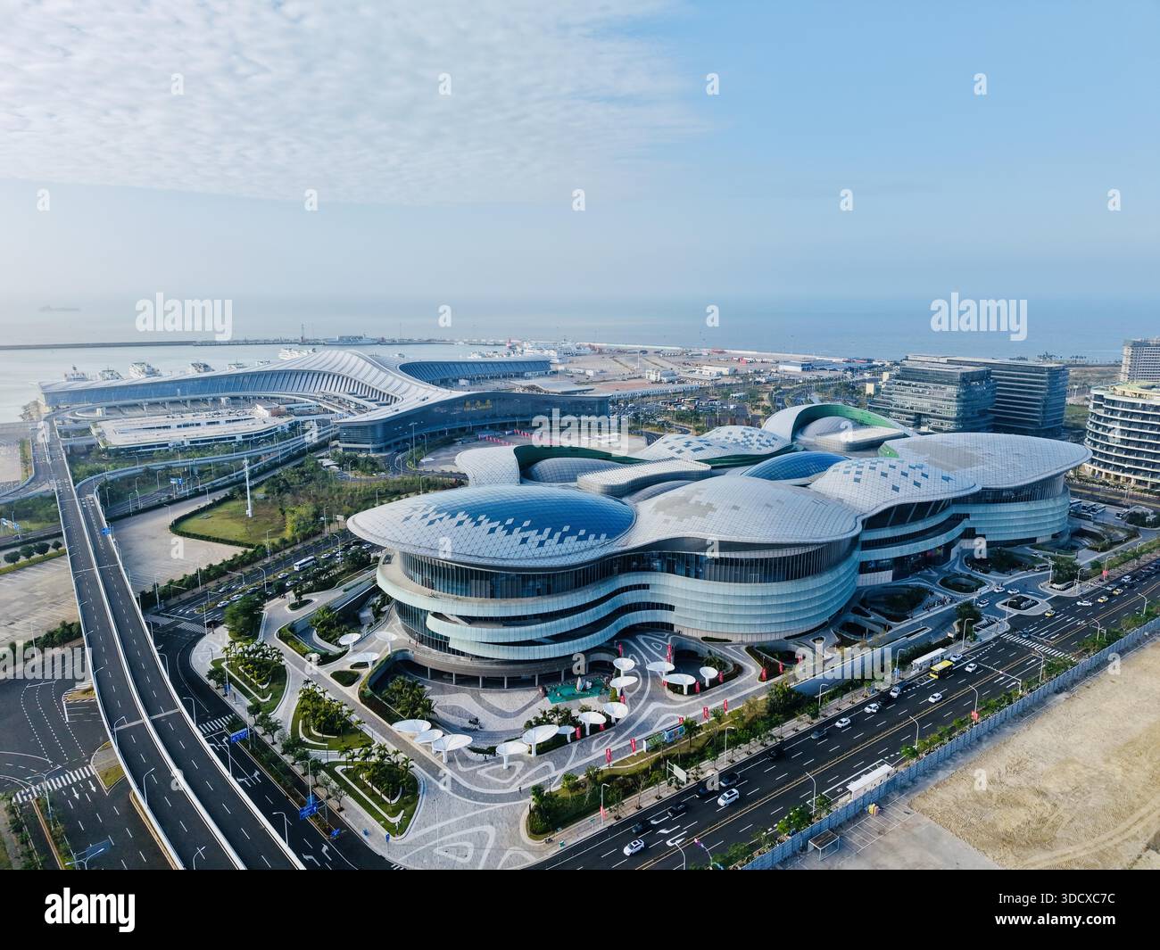 Aerial photo shows the CDF Haikou International Duty-Free City in ...