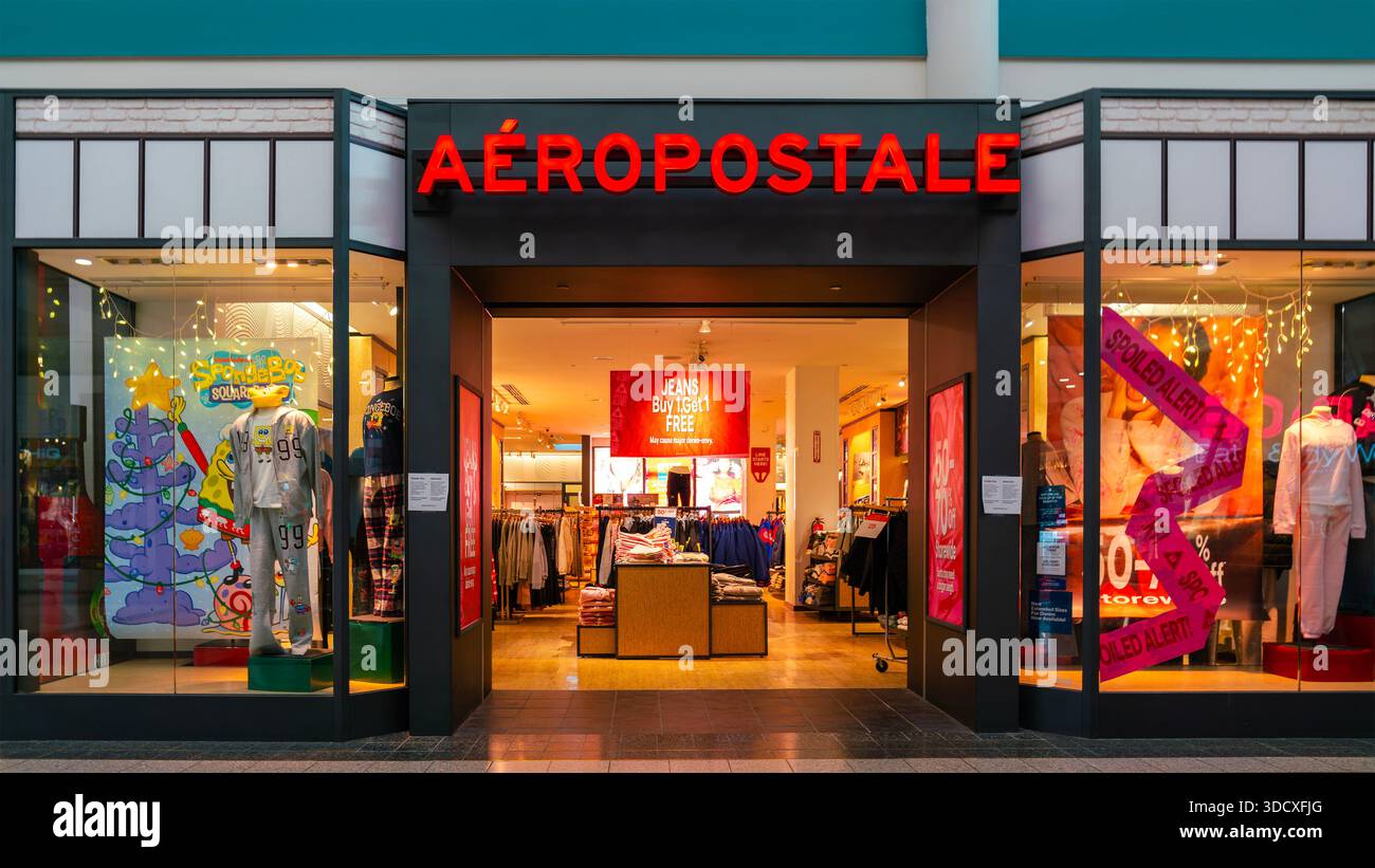 Syracuse, NY - Dec 18, 2025: Aéropostale retail store inside a Destiny ...